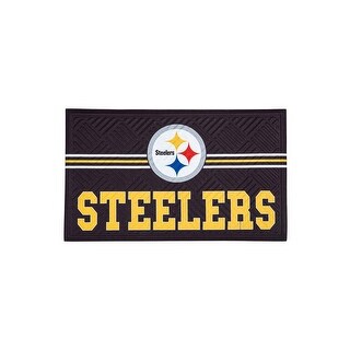 28 in. x 16 in. Embossed Mat, Cross Hatch, Pittsburgh Steelers - Bed ...