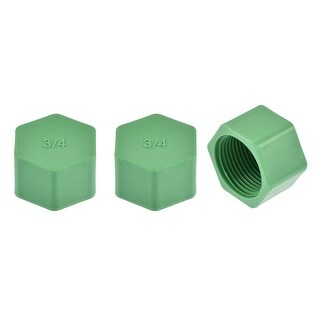 G3/4 Pipe Fitting Cap PPR Hex Female Thread Hose Connector Green 3Pcs ...