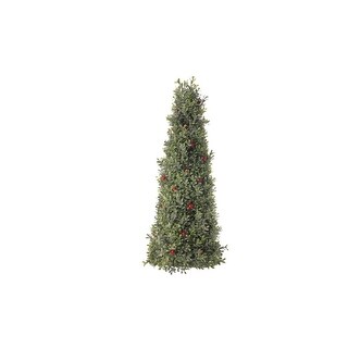 2' Frosted Berry Boxwood Cone Christmas Tree - under-3-feet - Bed Bath ...