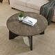 36" Round Coffee Table, Wooden Coffee Tables for Living Room Reception ...