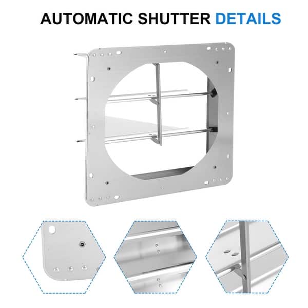 14-Inch Square Aluminum Automatic Gravity Shutter Louver Vent - Bed ...