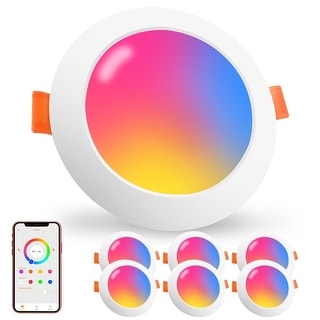 Recess Lighting 4-Inch Spot LED Ceiling Light - Color Changing RGB ...