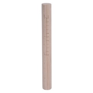 Rolling Pin Beech Wood Dough Roller Pins Cylindrical with Scale - Bed ...