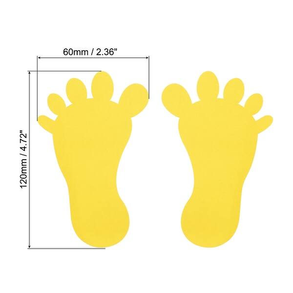 Feet Markers 2.36 x 4.72 Inch 12 Pair Foot Spot Markers Floor Markers - Yellow - 60mm x 120mm ...
