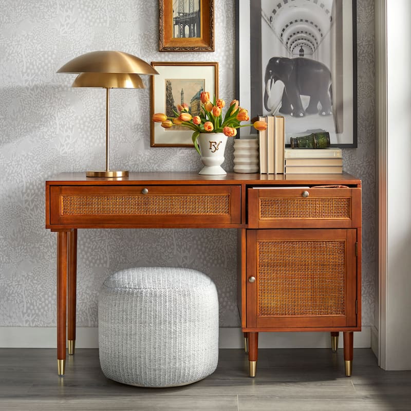 angelo:HOME Allen Cane Front Desk - On Sale - Overstock - 36880625