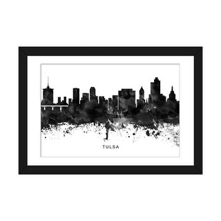 iCanvas "Tulsa Skyline Black & White" by WallDecorAddict - Bed Bath ...