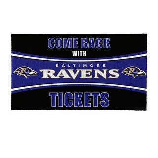 Baltimore Ravens 28 in. x 16 in. PVC "Come Back With Tickets" Trapper ...