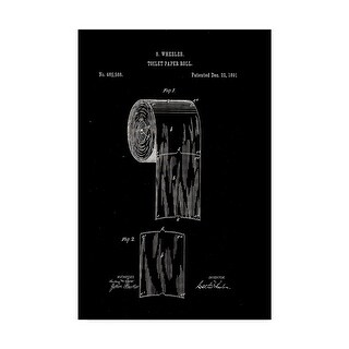Claire Doherty 'Toilet Paper Roll Patent 1891 Black' Canvas Art - Bed ...