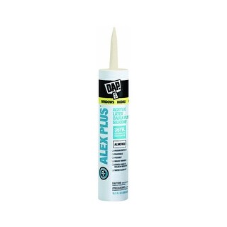 Dap 18130 Alex Plus Acrylic Latex Caulk Plus Silicone, 10.1 Oz, Almond ...