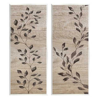 Stupell Rustic Botanical Winding Sprigs 2 Piece Wall Plaque Art Set by ...