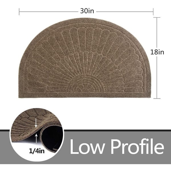 Non Slip Half Round Rubber Front Doormat - Bed Bath & Beyond - 39171536