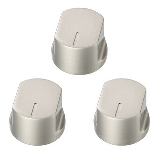Stove Knob Replacement 38mm x 26mm 0 Degree Burner Knobs Silver 3 Pack ...