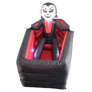 A Holiday Company 6 ft. LED Animated Rising Vampire in Coffin ...