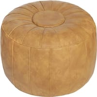 Handmade Round Pouf Foot Stool Ottoman - On Sale - Bed Bath & Beyond ...