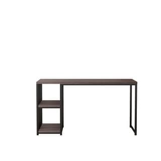 55 Inch Writing Desk with 2 Storage Shelves - Bed Bath & Beyond - 36249179
