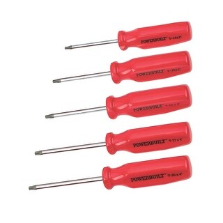 Powerbuilt 5 Piece Star Screwdriver Set, size from T15 to T30, 646046 ...