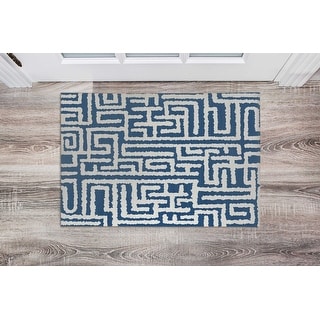 AMAZE NAVY Doormat By Kavka Designs - Bed Bath & Beyond - 38247894