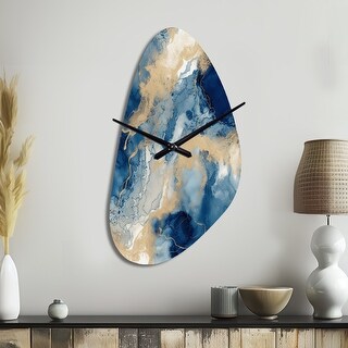 Blue And White Abstracted Liquid Art III - Abstract Liquid Ink Large ...