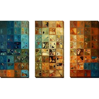 "Tile Art 11 2009" by Mark Lawrence 3 Piece Set on Canvas - Bed Bath ...