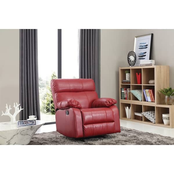 Motion Rocker Single Lounger Recliner Faux Leather Adjustable Seating ...