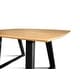 KIDRON-400 Solid Wood Dining Table - Natural Oak/Industrial Black - Bed Bath & Beyond - 35995330