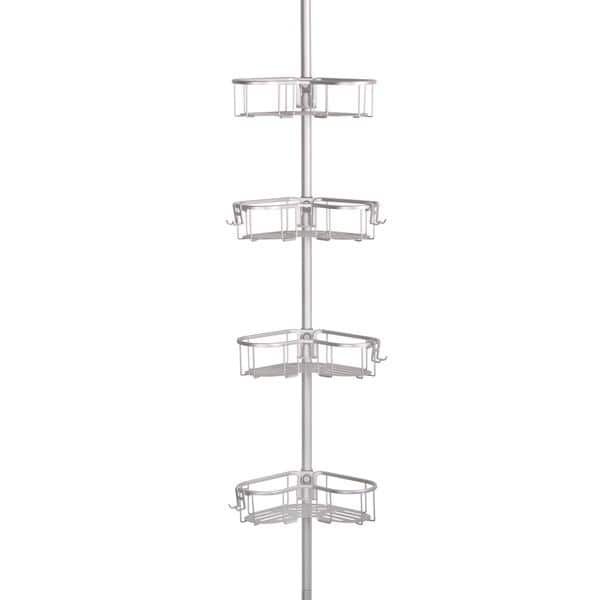 Utopia Alley Tension Rod Shower Organizer, Rustproof Corner Shower ...