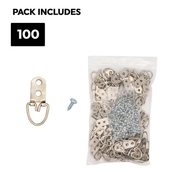 100 Extra Heavy Duty 2 Hole D Ring / Triangle Picture Frame Hanger ...