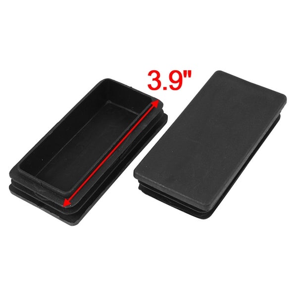 24 Pcs 50mm x 100mm Plastic Blanking End Caps Rectangle Tubing Tube ...