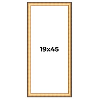 19x45 Frame Gold Plein Aire Solid Wood Picture Frame Width 2 Inches ...