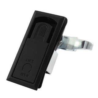 Unique Bargains Cabinet Rectangle Shape Black Panel Push Button Handle ...