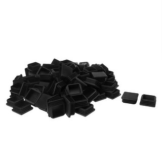 45 x 45mm Plastic Square Ribbed Tube Inserts End Cover Cap 100pcs - Bed ...