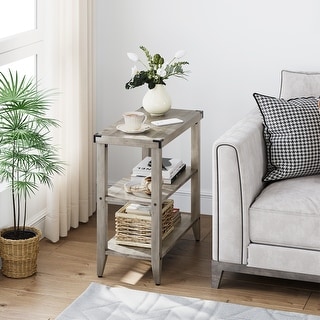3 Tier Rustic Side Table, Farmhouse End Table - Bed Bath & Beyond ...