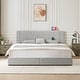 VECELO Upholstered Storage Bed Frame with 2 Side USB Ports and 4 Big ...
