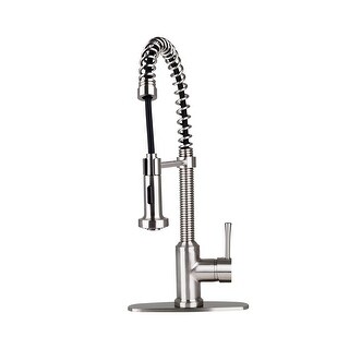 Residential 1 or 3 Hole Pull-Down Kitchen Spring Faucet in Brushed ...