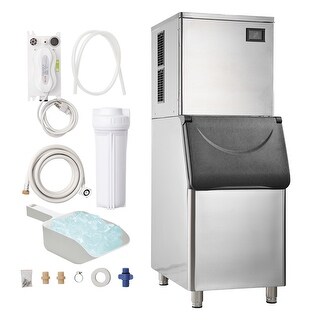 Commercial Ice Maker, Ice Making Machine with 330.7LBS Large Storage ...