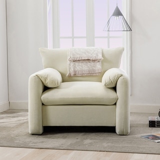 Modern Chenille Oversized Armchair Accent Chair for Living Room - Bed ...