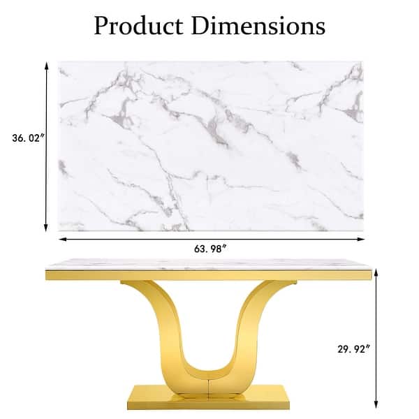 Luxury dining table with Polish Stainless Steel Metal U-Base - Bed Bath ...