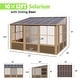Erommy Outdoor Solarium Sunroom, Patio Hardtop Gazebo, Aluminum Frame ...