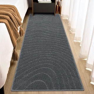 Modern Geometric Wave Area Rug High-Low Pile Rug Carpet Shag Rug - Bed ...
