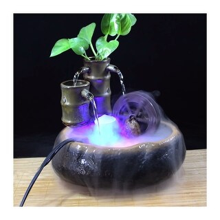 Indoor Fountain Tabletop Water Fountain, Ceramic Meditation Fountain ...
