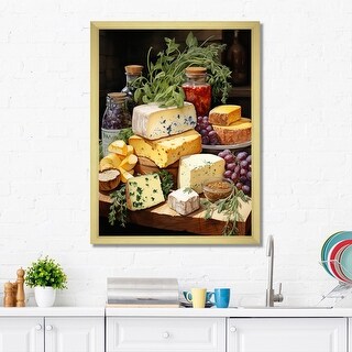 Designart "Food Cheese Platter II" Cheese Framed Wall Decor - Bed Bath ...