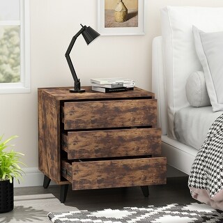 20"W 3 Drawer Nightstand,Pop-UP Drawer - Bed Bath & Beyond - 35434794