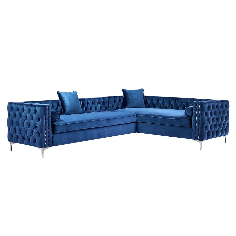 Blue Velvet Sectional Sofas - Bed Bath & Beyond