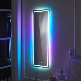 Length Mirror Wall Mounted Door Hanging Mirror for Bedroom, RGB Color ...