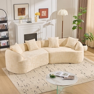 Curved Compressed Sofa, Creative Nordic-style Design for Living Room ...