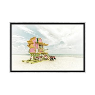 iCanvas "Miami Beach Vintage Florida Flair" by Melanie Viola Framed ...