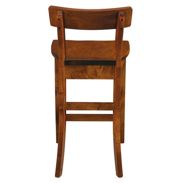Arch+Haven Solid Wood Backrest Maple Stool - Bed Bath & Beyond - 39118945
