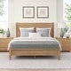 Solid Wood Panel Platform Bed with Headboard, Double Size Beds Wooden ...