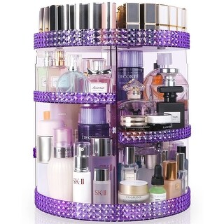 360 Degree Rotating Makeup Organizer, Extra Large Capacity Cosmetics ...