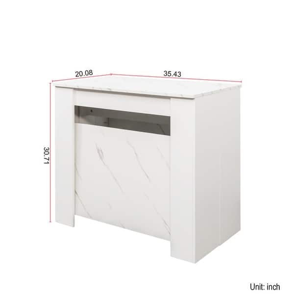 Foldable Dining Table for 6-12 People, Extends to 118 inchConsole Table ...